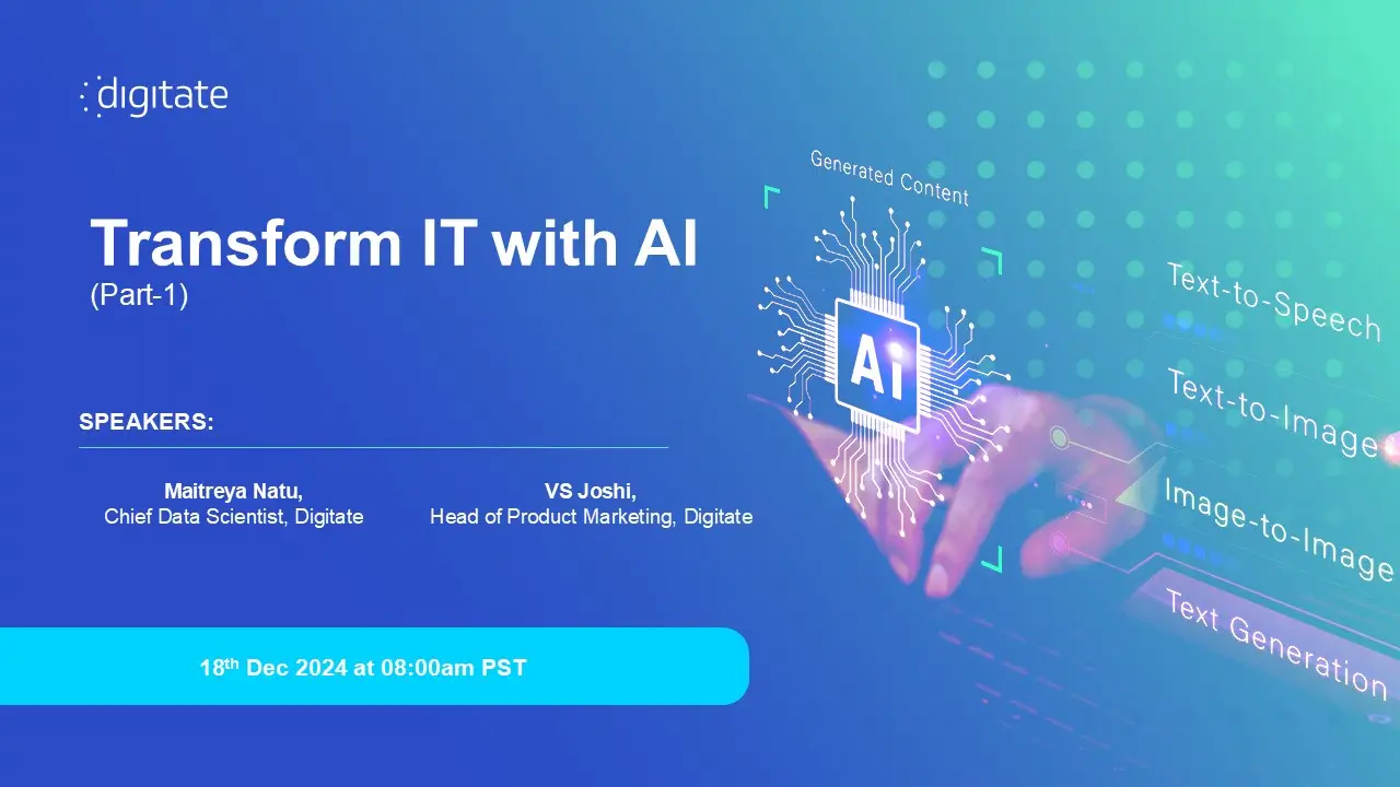 On demand webinar - Transforming IT with AI - Part 1 - Digitate